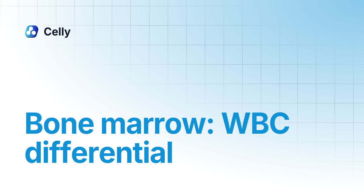 Bone marrow: WBC differential | Celly